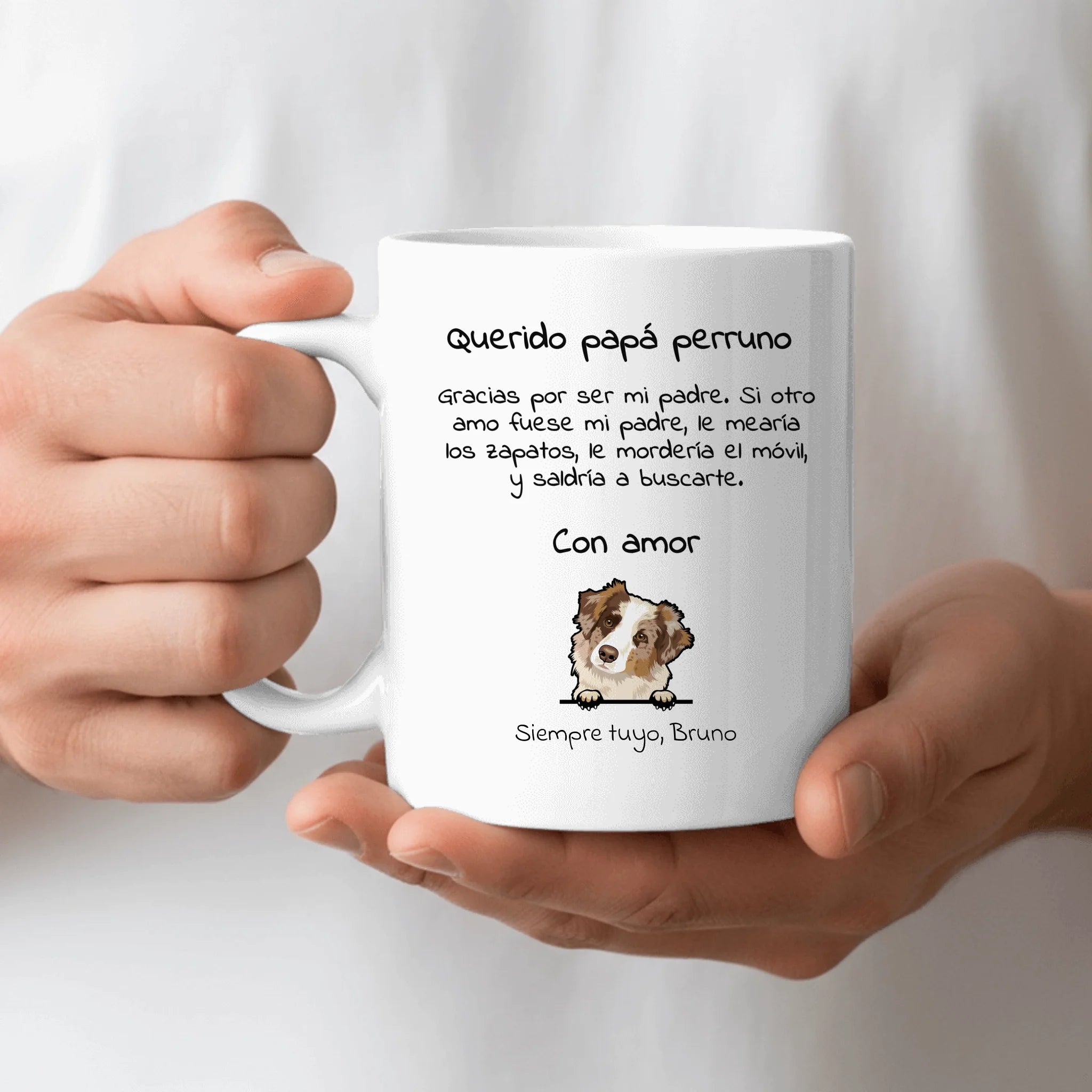 Querido papá perruno - Taza personalizada – Pet Printed ES